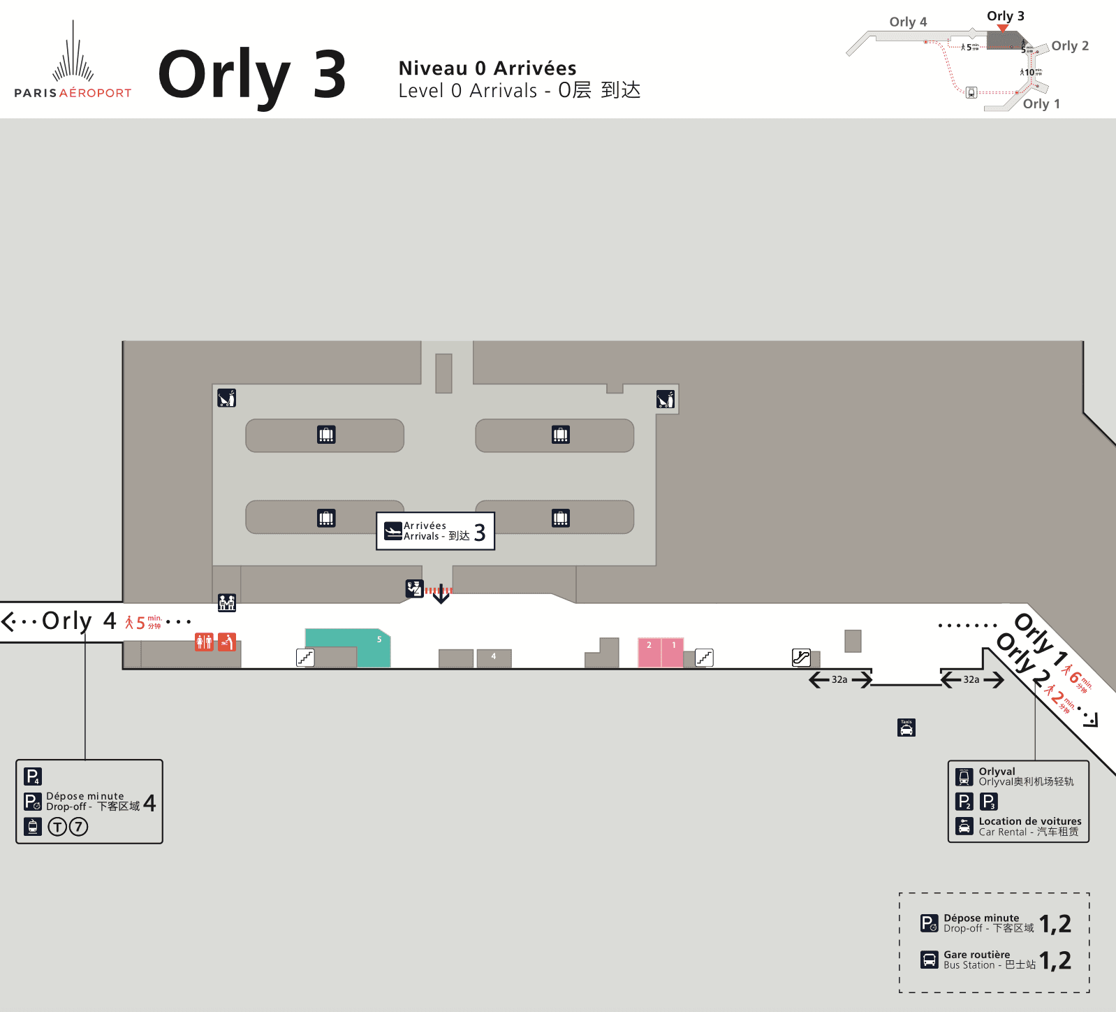 Aéroport d'Orly Terminal 3 - Plan et Guide [2024]